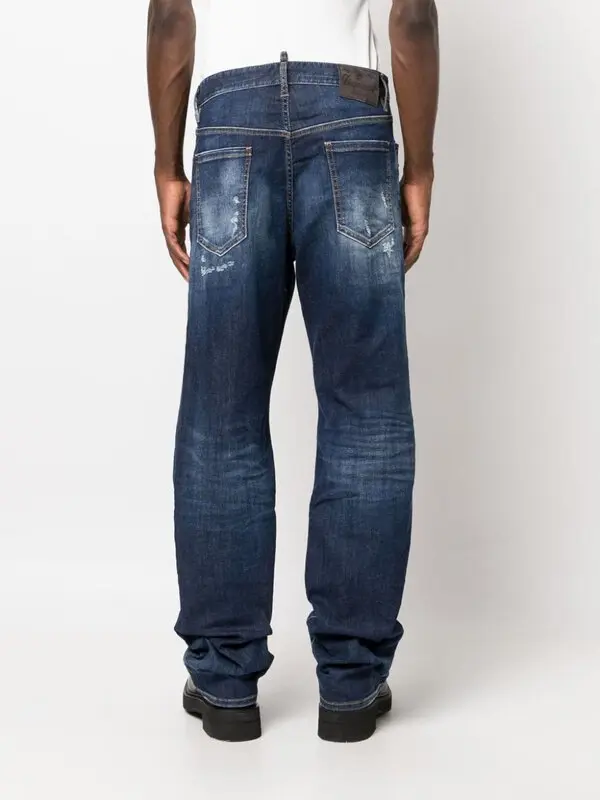 Dsquared2 Ripped Straight-leg Jeans