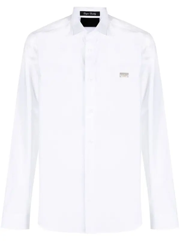 Philipp Plein Sugar Daddy Cut Ls Shirt - White