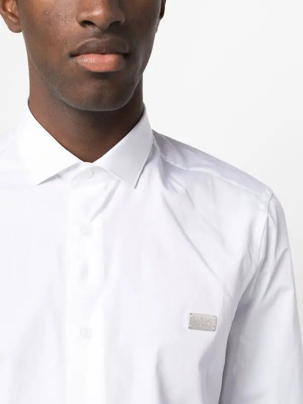 Philipp Plein Sugar Daddy Cut Ls Shirt - White