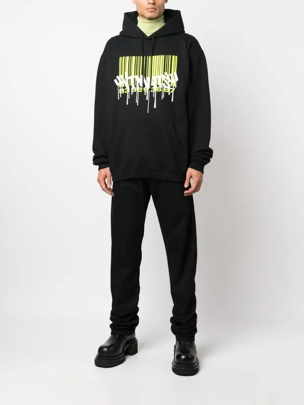 VTMNTS Barcode-print Long-sleeve Hoodie