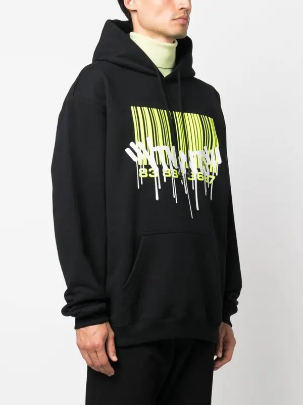 VTMNTS Barcode-print Long-sleeve Hoodie