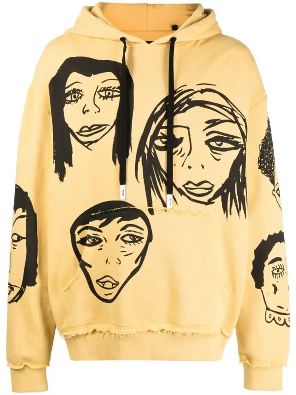 HACULLA. They're Watching Cotton Hoodie - Yellow