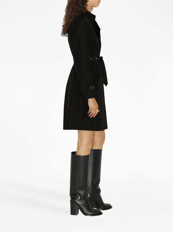 Burberry Kensington Double-breasted Trench Coat - Black