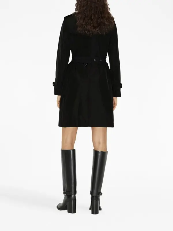 Burberry Kensington Double-breasted Trench Coat - Black