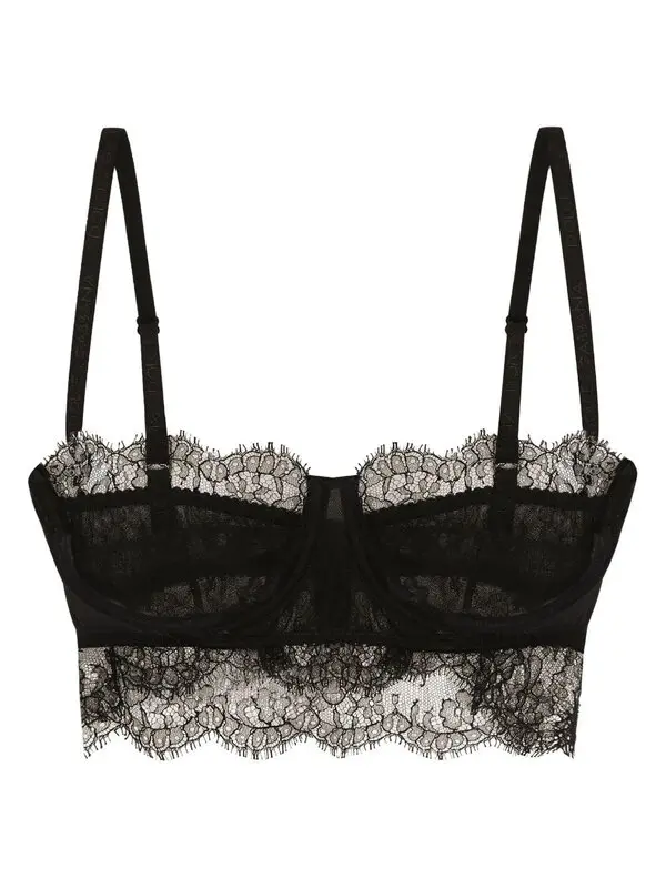 Dolce & Gabbana Chantilly-lace Balconette Bra - Black