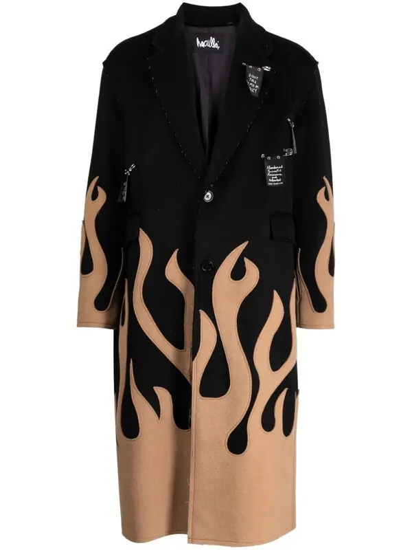 HACULLA. Up In Flames Wool Coat - Black
