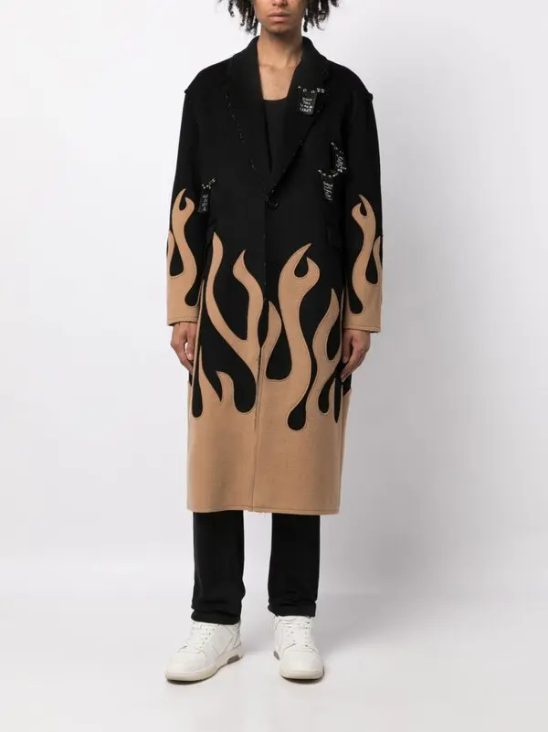 HACULLA. Up In Flames Wool Coat - Black