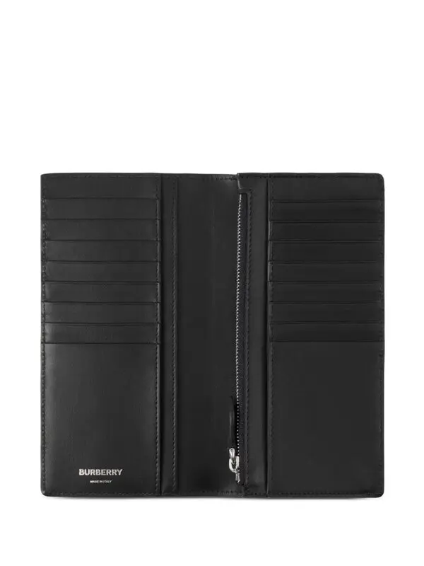 Burberry Check-pattern Leather Wallet