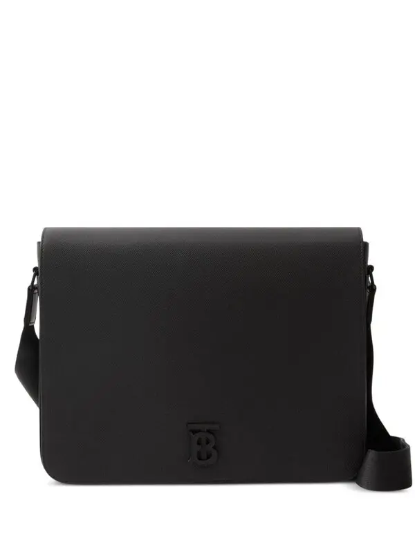 Burberry Medium Alfred Leather Messenger Bag - Black