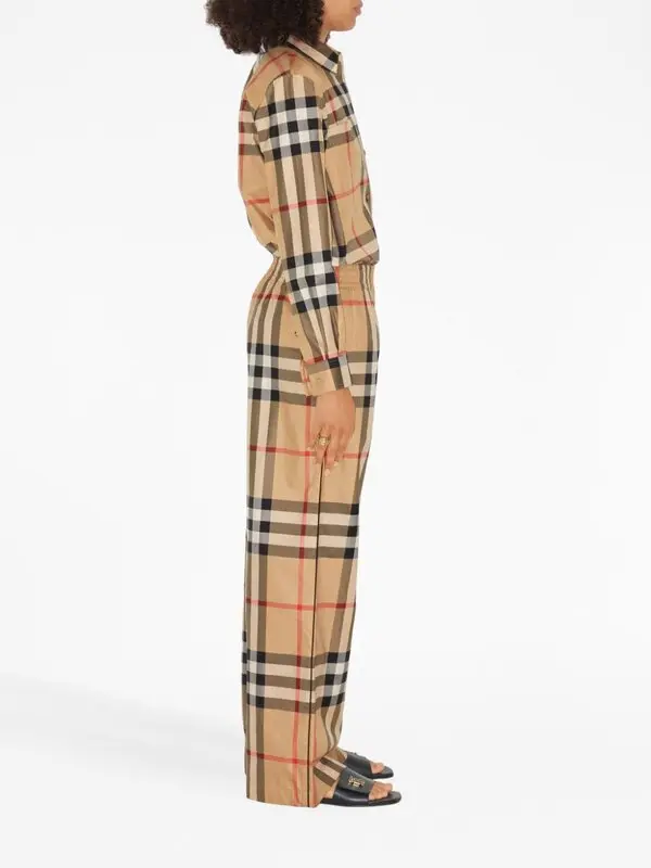 Burberry Check-pattern Flared Trousers