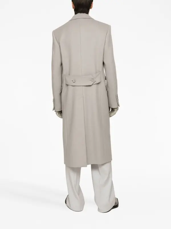 Dolce & Gabbana Single-breasted Cashmere Coat - Neutrals