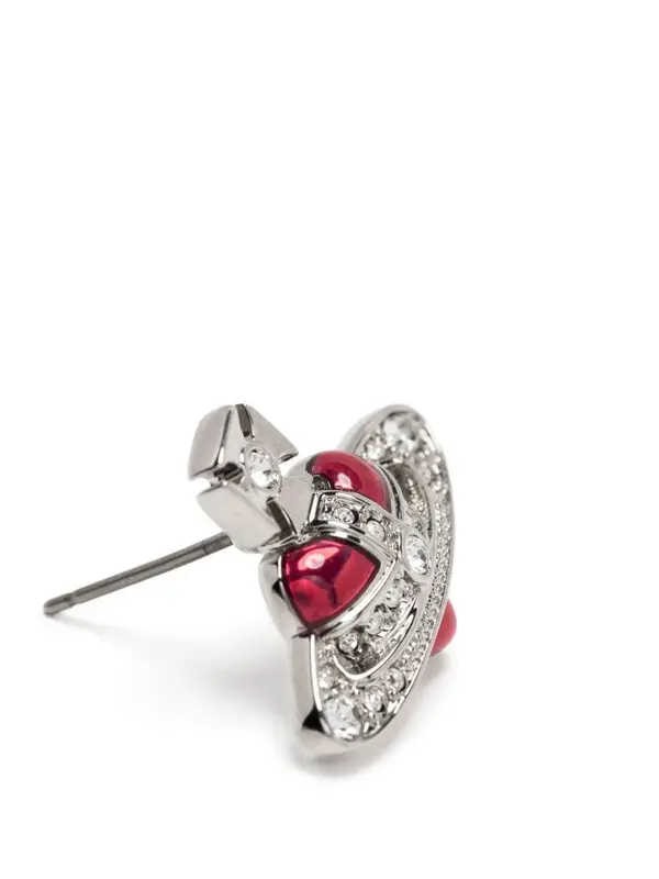 VIVIENNE WESTWOOD Diamante Heart Stud Earrings
