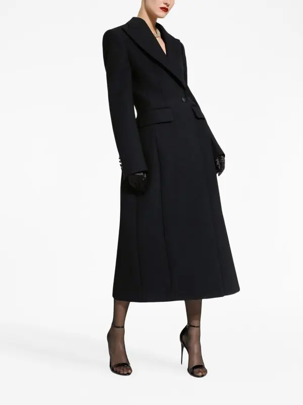 Dolce & Gabbana Double-breasted Long Coat - Black