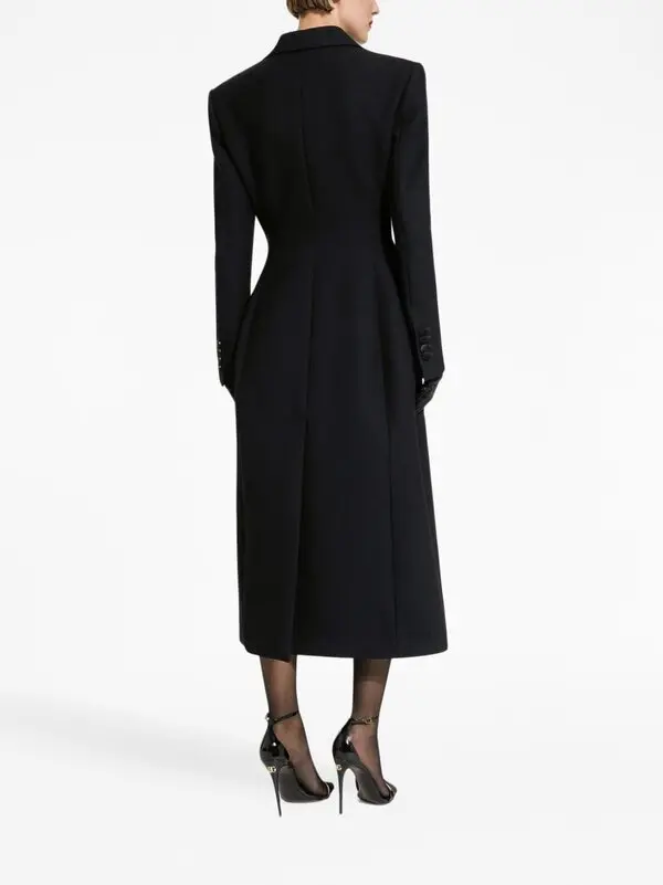 Dolce & Gabbana Double-breasted Long Coat - Black