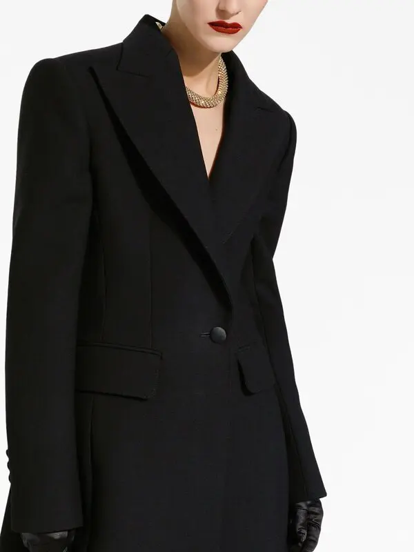 Dolce & Gabbana Double-breasted Long Coat - Black