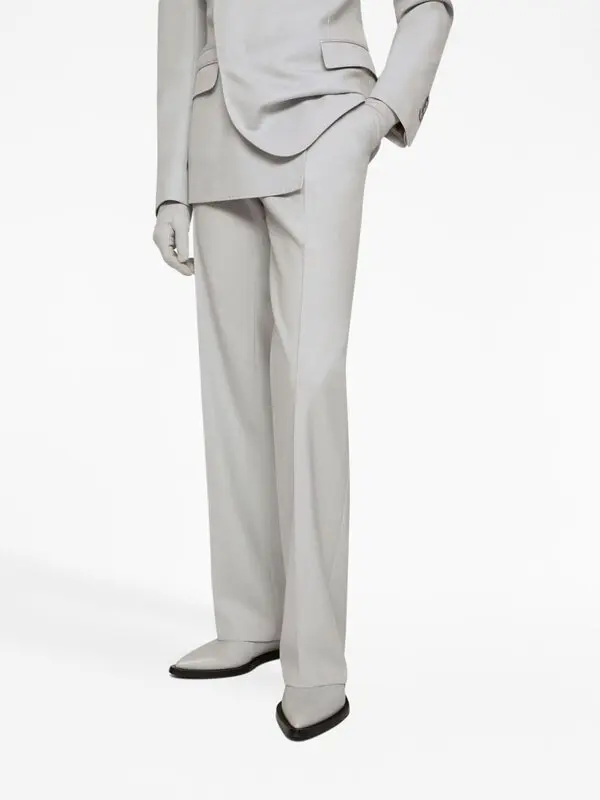 Dolce & Gabbana Pressed-crease Tailored Trousers - Grey