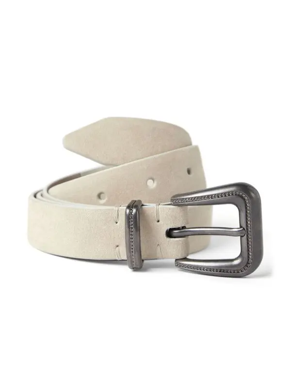 Brunello Cucinelli Suede Adjustable-fit Belt