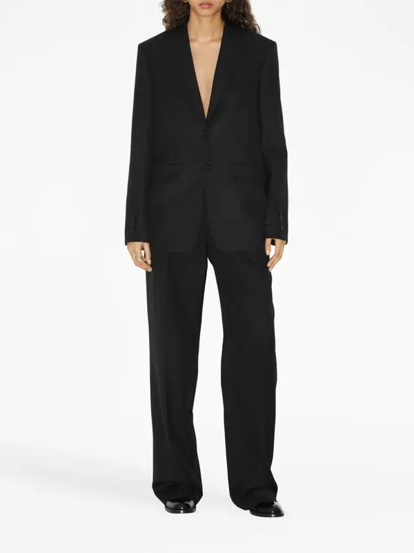 Burberry Wide-leg Wool Trousers