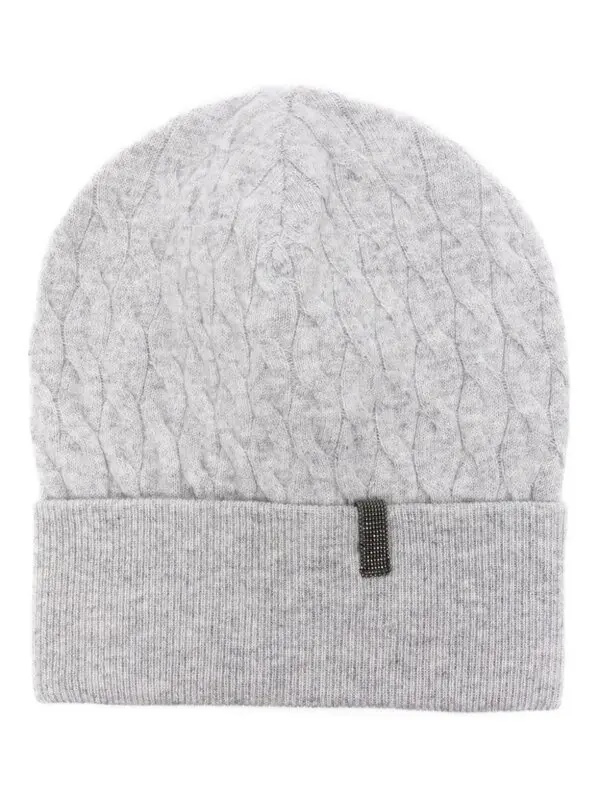 Brunello Cucinelli Cable-knit Beanie Hat - Grey