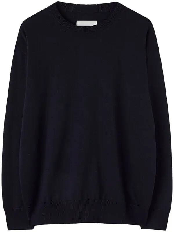 JIL SANDER Crew-neck Wool Jumper - Blue