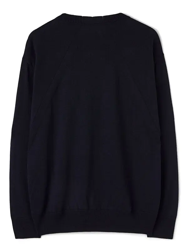 JIL SANDER Crew-neck Wool Jumper - Blue
