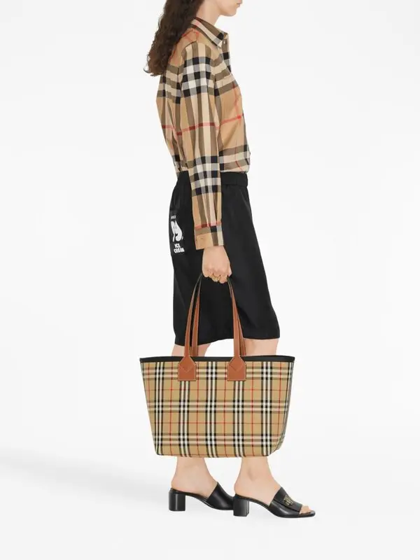 Burberry Check Cotton Shirt - Neutrals