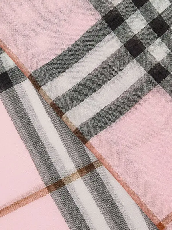 Burberry House Check Patterned Scarf - Pink