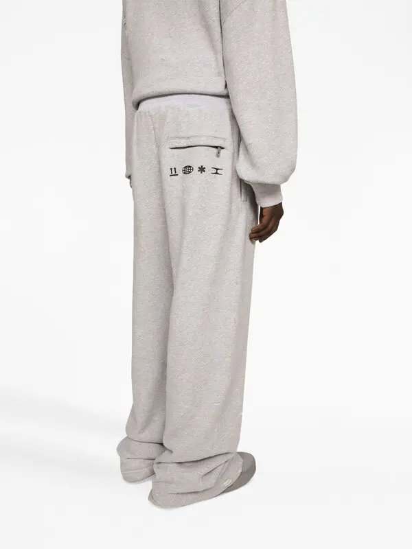 Dolce & Gabbana Logo-print Cotton Track Pants - Grey