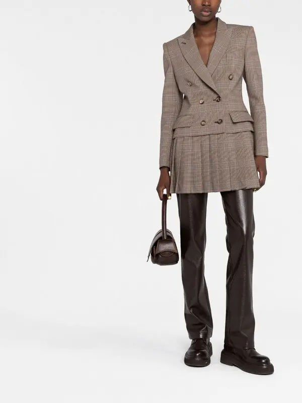 Moschino Pleat-detail Double-breasted Blazer