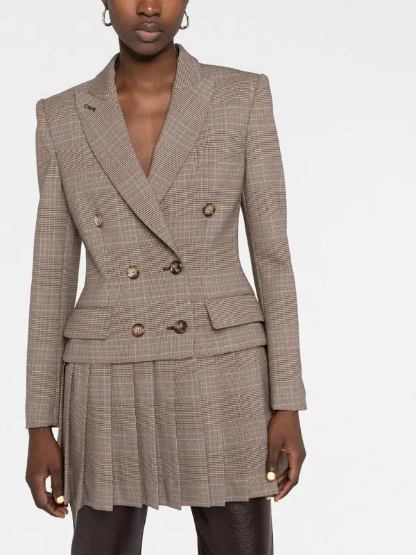 Moschino Pleat-detail Double-breasted Blazer