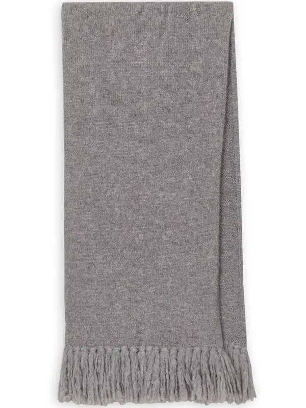 Dolce & Gabbana Fringed Knitted Scarf - Grey