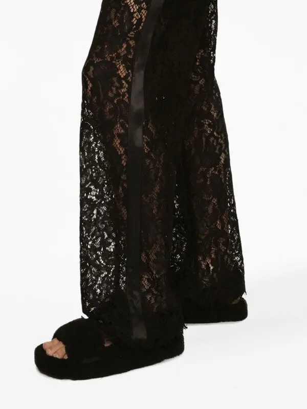 Dolce & Gabbana Lace-panel Trousers - Black