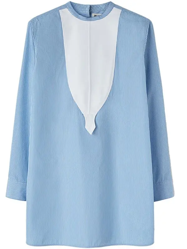 JIL SANDER Striped Cotton Blouse