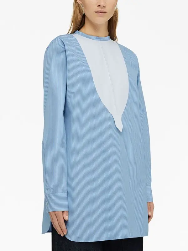 JIL SANDER Striped Cotton Blouse