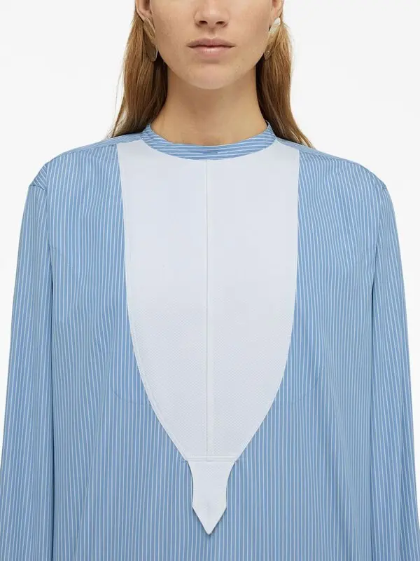 JIL SANDER Striped Cotton Blouse