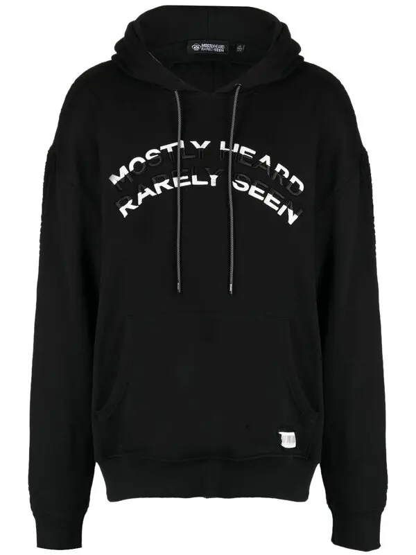 MOSTLY HEARD RARELY SEEN Logo-embossed Cotton Hoodie