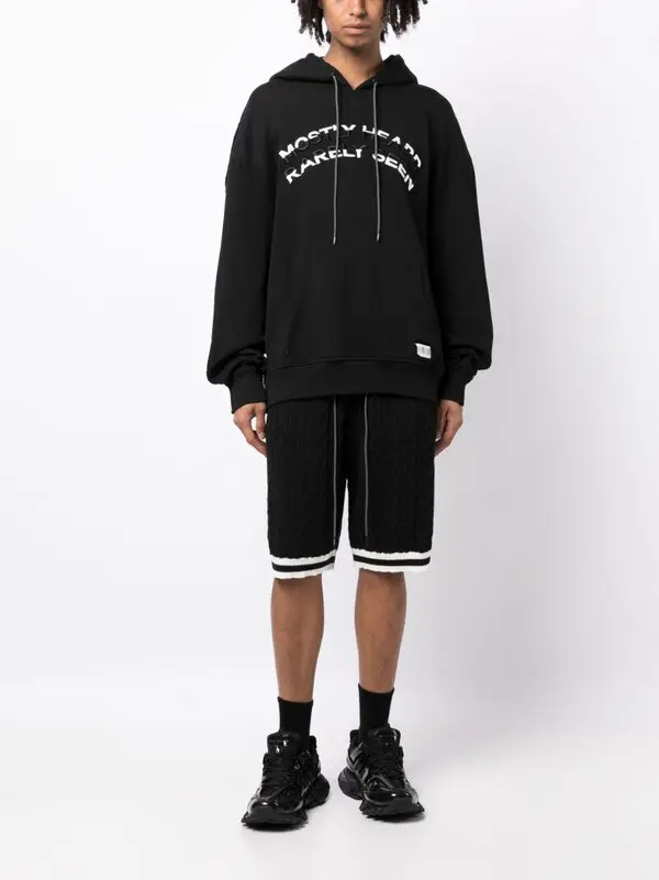 MOSTLY HEARD RARELY SEEN Logo-embossed Cotton Hoodie