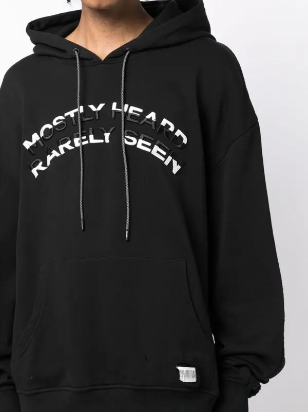 MOSTLY HEARD RARELY SEEN Logo-embossed Cotton Hoodie