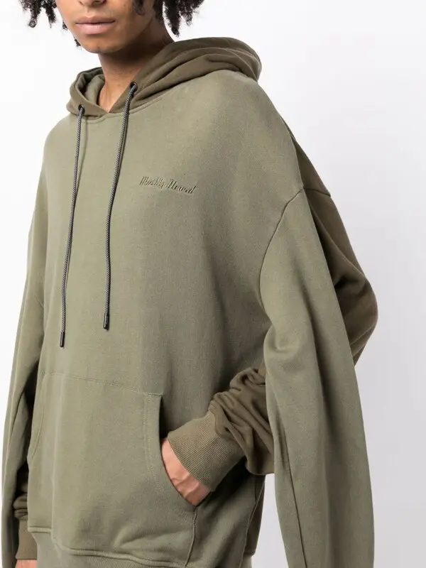 MOSTLY HEARD RARELY SEEN Double-sleeve Cotton Hoodie - Green