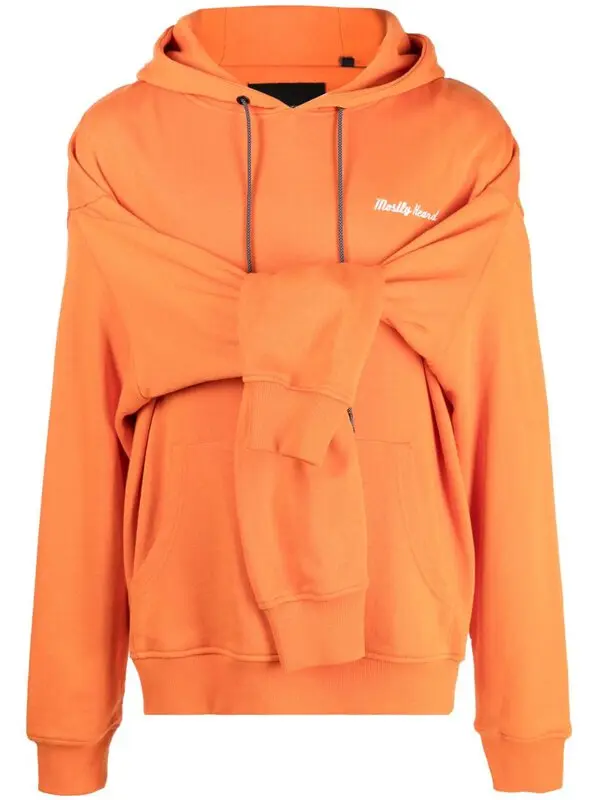 MOSTLY HEARD RARELY SEEN Double-sleeve Layered Cotton Hoodie