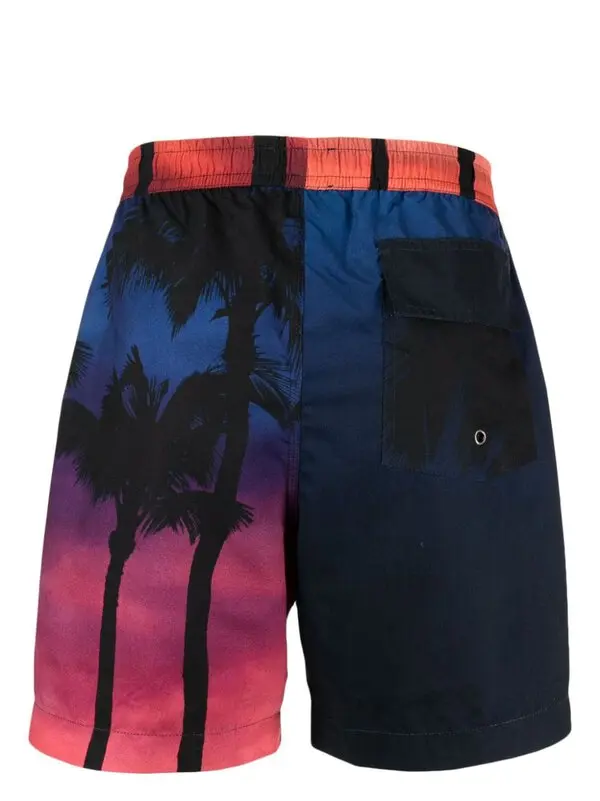 BLUE SKY INN Palm Tree Print Shorts - Blue