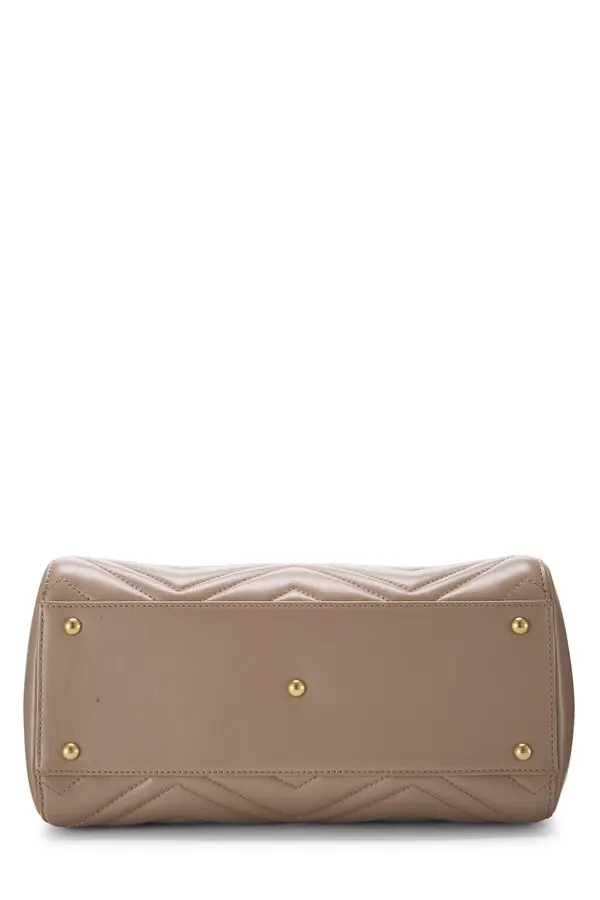 Gucci Leather Gg Marmont Top Handle Bag