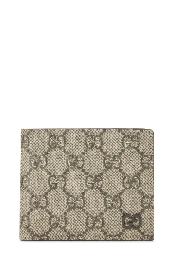 Gucci Original Gg Supreme Canvas Bifold Wallet - Brown