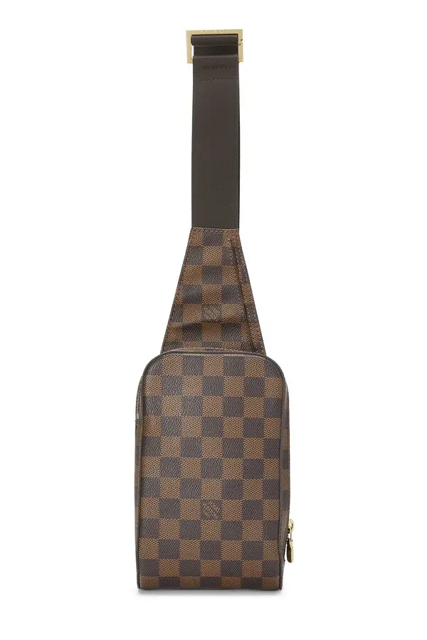 LOUIS VUITTON Damier Ebene Geronimos Sling Bag - Brown