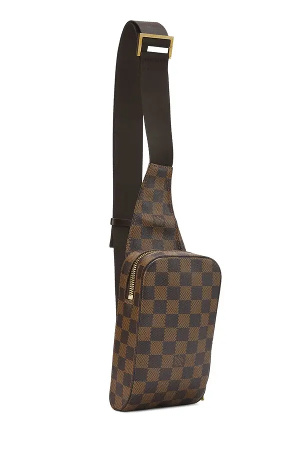 LOUIS VUITTON Damier Ebene Geronimos Sling Bag - Brown