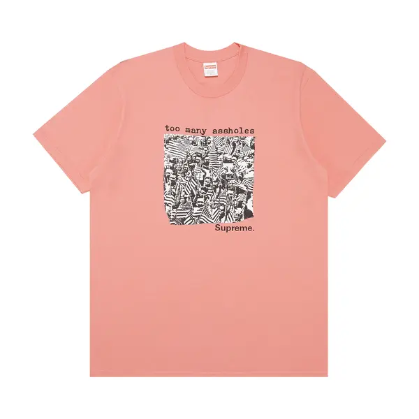 Supreme Too Many Assholes Tee 'bright Coral - Pink