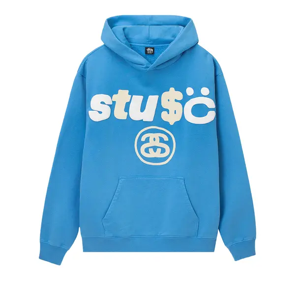 StÜssy X Cactus Plant Flea Market 8 Ball Pigment Dyed Hoodie - Blue