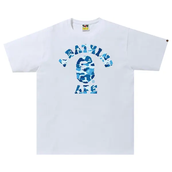 A BATHING APE Abc Camo College Tee /blue - White