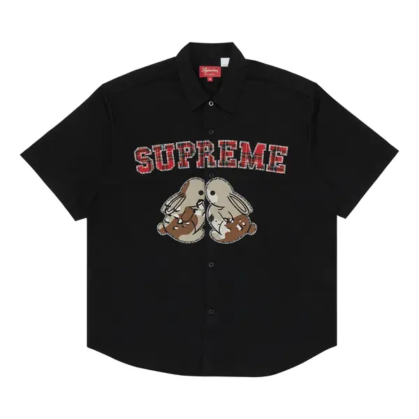 Supreme Bunnies Short-sleeve Work Shirt - Black