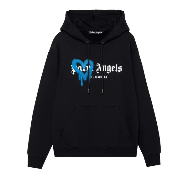 Palm Angels St. Moritz Heart Sprayed Hoodie